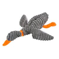 China Grey Beige Squeaky Dog 25cm Duck Plush Toys/pet toys for sale