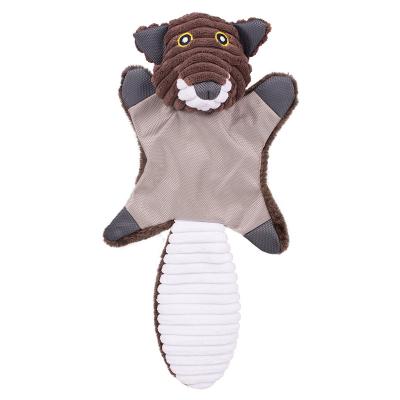 China Chew Brown Bear Short Pl Plush Dog Toys With Squeakers for sale