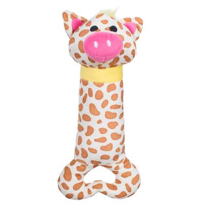 China Stuffed Squeaky Chew Cute 25cm Pet Plush Toy Dog Short Plus for sale
