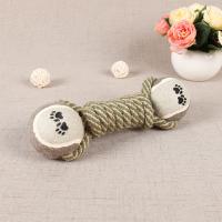 China Tennis Balls Nylon Rope Dumbbell Dog Toy for sale