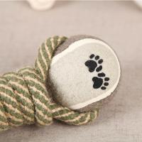 China Tennis Balls Nylon Rope Dumbbell Dog Toy for sale