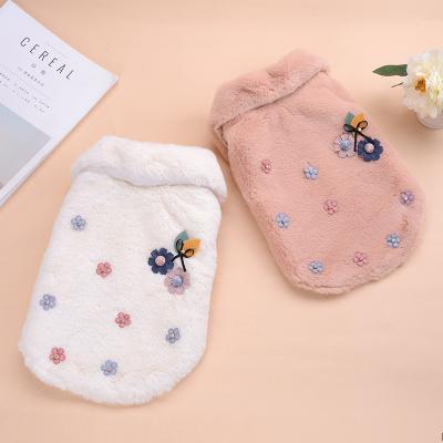 China Soft Warm Fleece Plush 20cm Cotton Dog Coat for sale