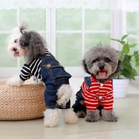 China Breathable Strap Jeans Stripe Dog Clothes for sale