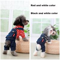 China Breathable Strap Jeans Stripe Dog Clothes for sale