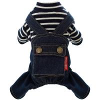 China Breathable Strap Jeans Stripe Dog Clothes for sale