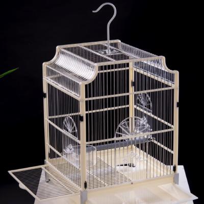 China Beige White Color Bird Cage Size 34*32*45cm Easy To Maintain Excellent Performance for sale