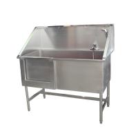 China Sliding Door Stainless Steel Pet Grooming Bath Tubs 1300x740x900Mm for sale
