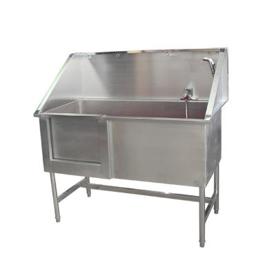 China Sliding Door Stainless Steel Pet Grooming Bath Tubs 1300x740x900Mm for sale