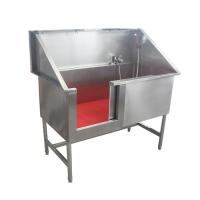 China Sliding Door Stainless Steel Pet Grooming Bath Tubs 1300x740x900Mm for sale