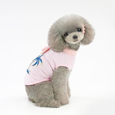China Hawaiian Aloha Coconut Tree Embroidery Small Animal Dog clothes for sale