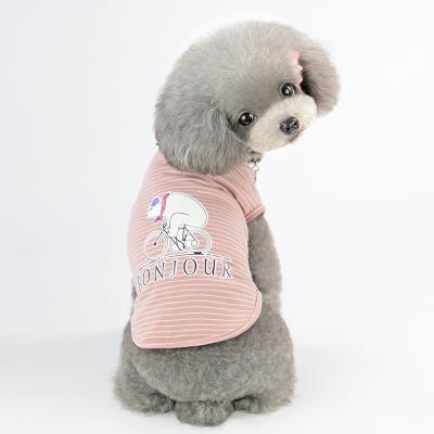 China Stripe Comfortable  Plastisol Print Cute Shirts Dog  Clothes for sale