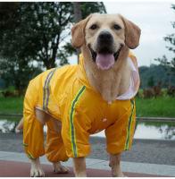 China Breathable Adjustable Lightweight Rainproof Hoodie Dog Clothes Raincoat for sale