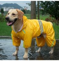 China Breathable Adjustable Lightweight Rainproof Hoodie Dog Clothes Raincoat for sale