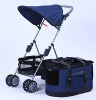 China 46x84x94cm Removable Liner Storable Foldable Pet Stroller for sale