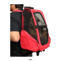 China 40*27*55cm Backpack Stroller Pet Carrier With Detachable Wheel for sale
