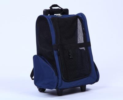China 40*27*55cm Backpack Stroller Pet Carrier With Detachable Wheel for sale