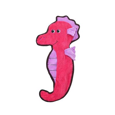 China Plush Squeaking Pet Toys Lobster Seahorse Training for sale