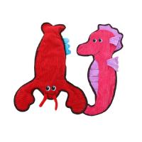 China Plush Squeaking Pet Toys Lobster Seahorse Training for sale