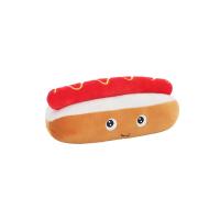 China Food Pet Dog Chew Toy Cotton Rope Squeaky Dog Toy Set Hamburger Chips Hot Dog for sale