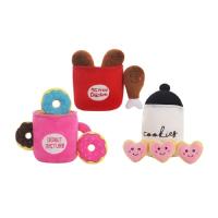China Food Drumstick Doughnut Set Pet Toys For Dog With Squeaky Toy/pet tos for sale