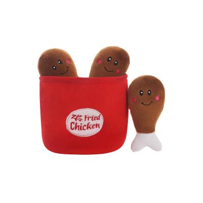 China Food Drumstick Doughnut Set Pet Toys For Dog With Squeaky Toy/pet tos for sale