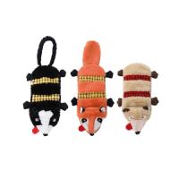China High Playability Fox Skunk Voice Corduroy Dog Pet Plush Toys for sale