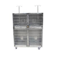 China Combined Stainless Steel Veterinary  Pet Hospital Cage Sustatinable for sale