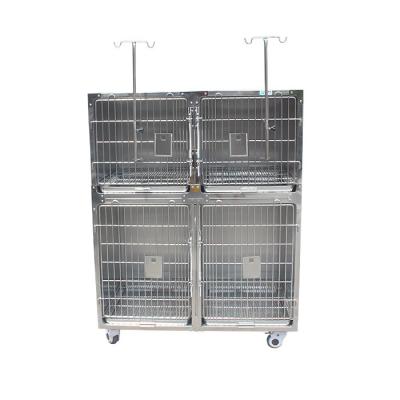 China Combined Stainless Steel Veterinary  Pet Hospital Cage Sustatinable for sale