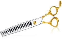 China 7 Inch Screw Adjustable Puppy Pet Grooming Products Curved Blending Scissors for sale