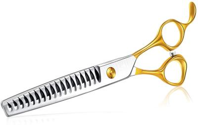 China 7 Inch Screw Adjustable Puppy Pet Grooming Products Curved Blending Scissors for sale