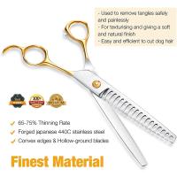 China 7 Inch Screw Adjustable Puppy Pet Grooming Products Curved Blending Scissors for sale