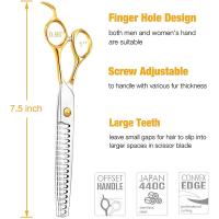 China 7 Inch Screw Adjustable Puppy Pet Grooming Products Curved Blending Scissors for sale