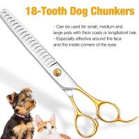 China 7 Inch Screw Adjustable Puppy Pet Grooming Products Curved Blending Scissors for sale