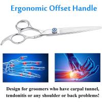 China SUS 440C Stainless Steel Pet Grooming Products Dog Hair Scissors for sale