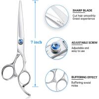 China SUS 440C Stainless Steel Pet Grooming Products Dog Hair Scissors for sale