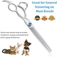 China Forged Steel Salon 30 Teeth Sharp  Dog Hair Trimming Scissors for sale