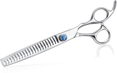 China Ergonomic Fishbone Teeth Pet Hair Cutting Grooming Thinning Shears for sale