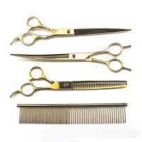 China SGS Straight Dog Hair Thinning Scissors , Pet Grooming Scissors Set for sale