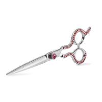 China 440c  Curved Blending Pet Hair Scissors , Dog Grooming Chunkers for sale