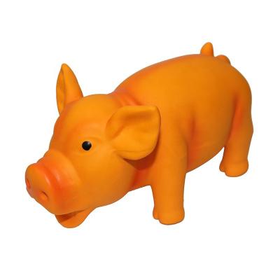 China 6 Inch Latex Pig Chewing Sound  Latex Pet Toy  For Aggressive Chewers for sale