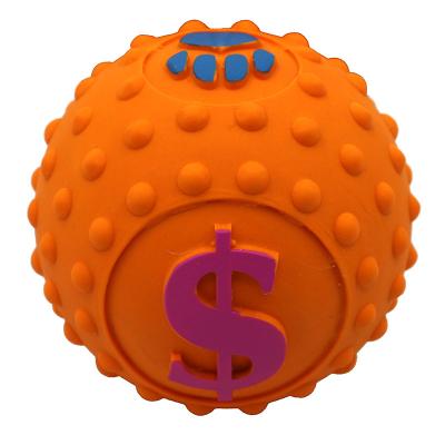 China Squeaker Interactive Dog Chewing Ball Soft Latex Natural Rubber for sale