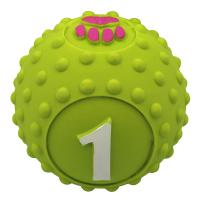 China Squeaker Interactive Dog Chewing Ball Soft Latex Natural Rubber for sale