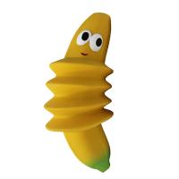 China Yellow Indestructiblemultipet Latex Dog Toy  Zoomable Banana for sale