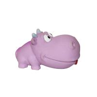 China Purple Unique Design Squeaky Latex Hippo Dog Toy For Chewing for sale