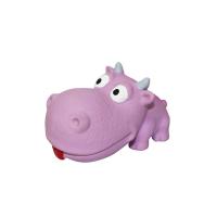 China Purple Unique Design Squeaky Latex Hippo Dog Toy For Chewing for sale