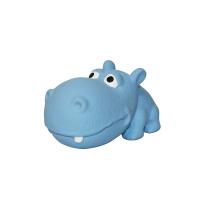 China Purple Unique Design Squeaky Latex Hippo Dog Toy For Chewing for sale