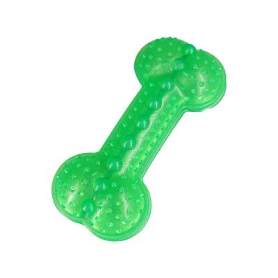 China Teeth Cleaning Bone Shape Soft Natural Rubber chewing TPR Dog Toys for sale