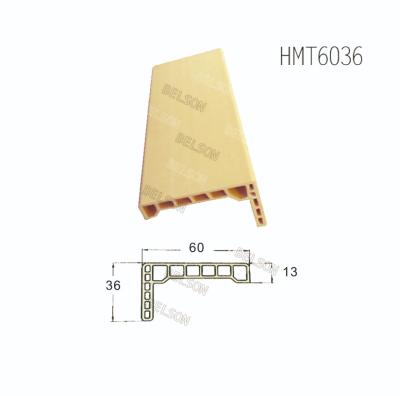 China 60*36mm Door Frame Architrave PVC Film Coated WPC Door Frame Line for sale