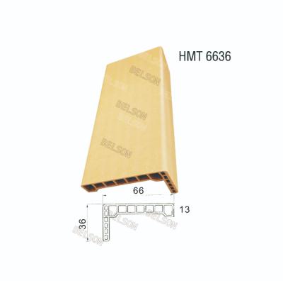 China PVC Laminate 6636 WPC Architrave Door Frame for sale