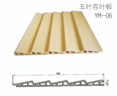 China 132mm*8.7mm Pure WPC PVC Wood Veneer Door Ventilation Grilled for sale